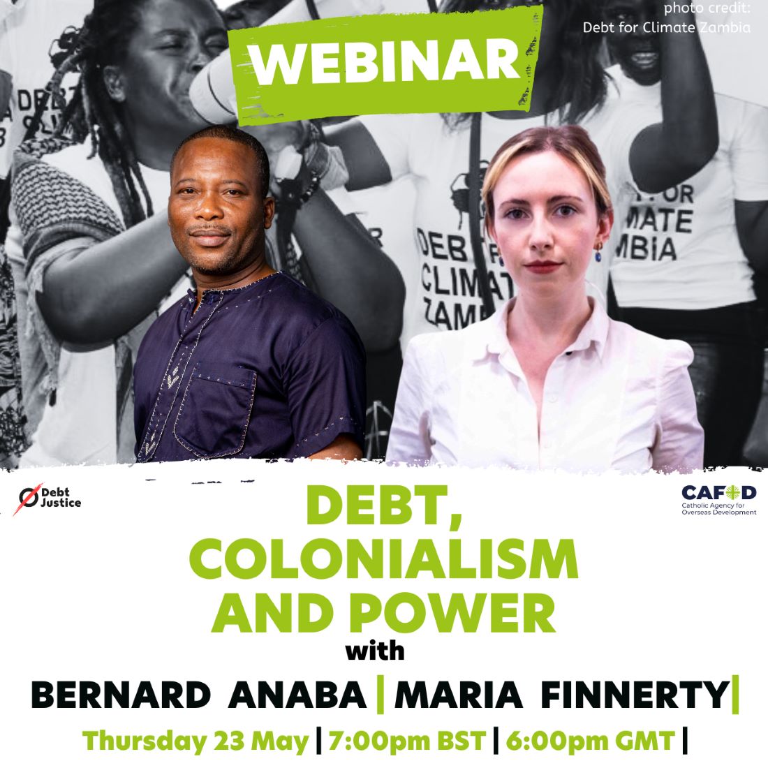 Debt, colonialism and power - Debt Justice and CAFOD webinar