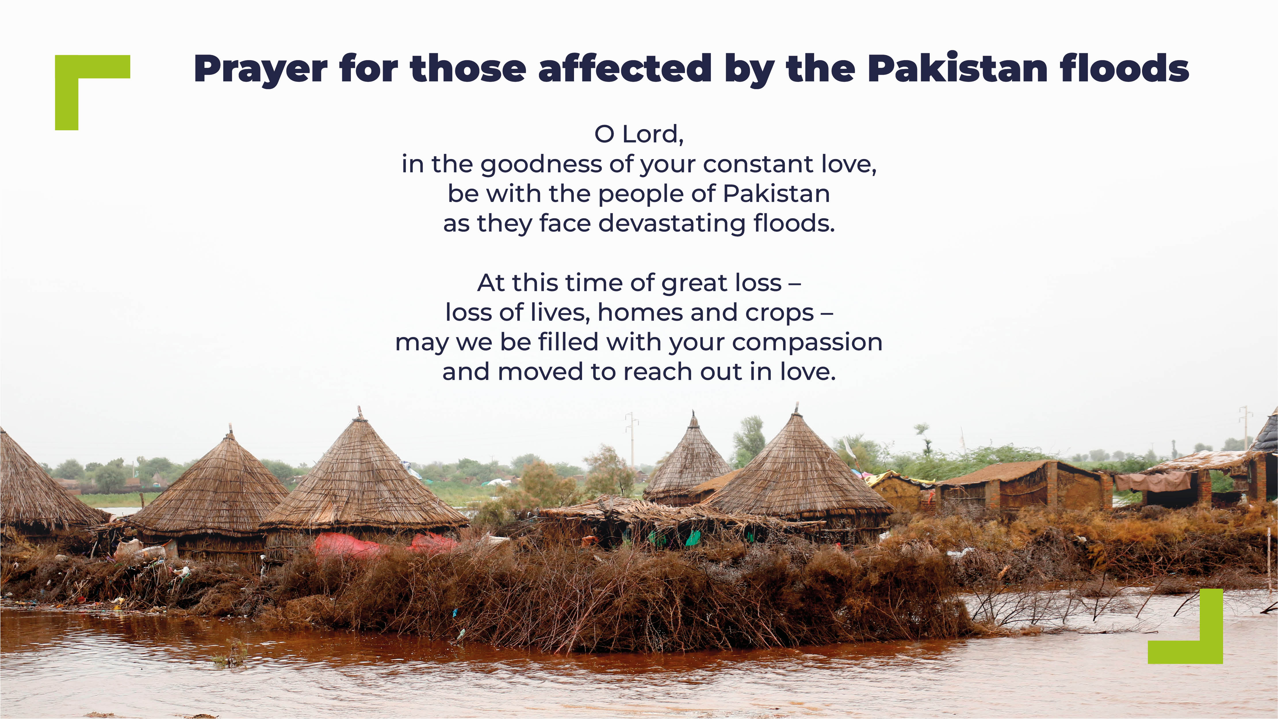 Prayer for those affected by the Pakistan floods