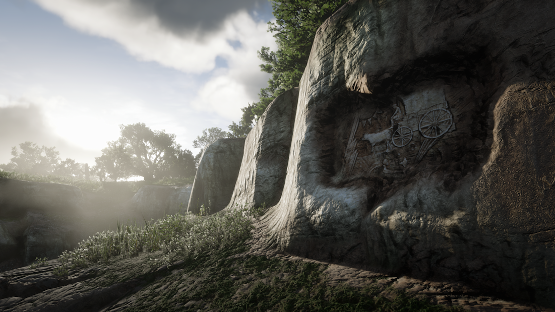 Moonstone Pond Location - Rock Carving - Red Dead Redemption 2 Map ...