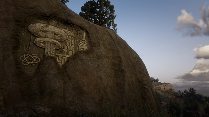 Moonstone Pond Location - Rock Carving - Red Dead Redemption 2 Map ...