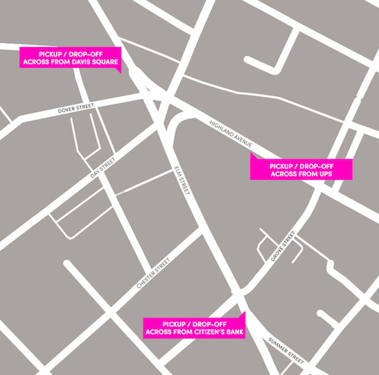New Pickup and Drop-off locations at Davis Square - Lyft Blog