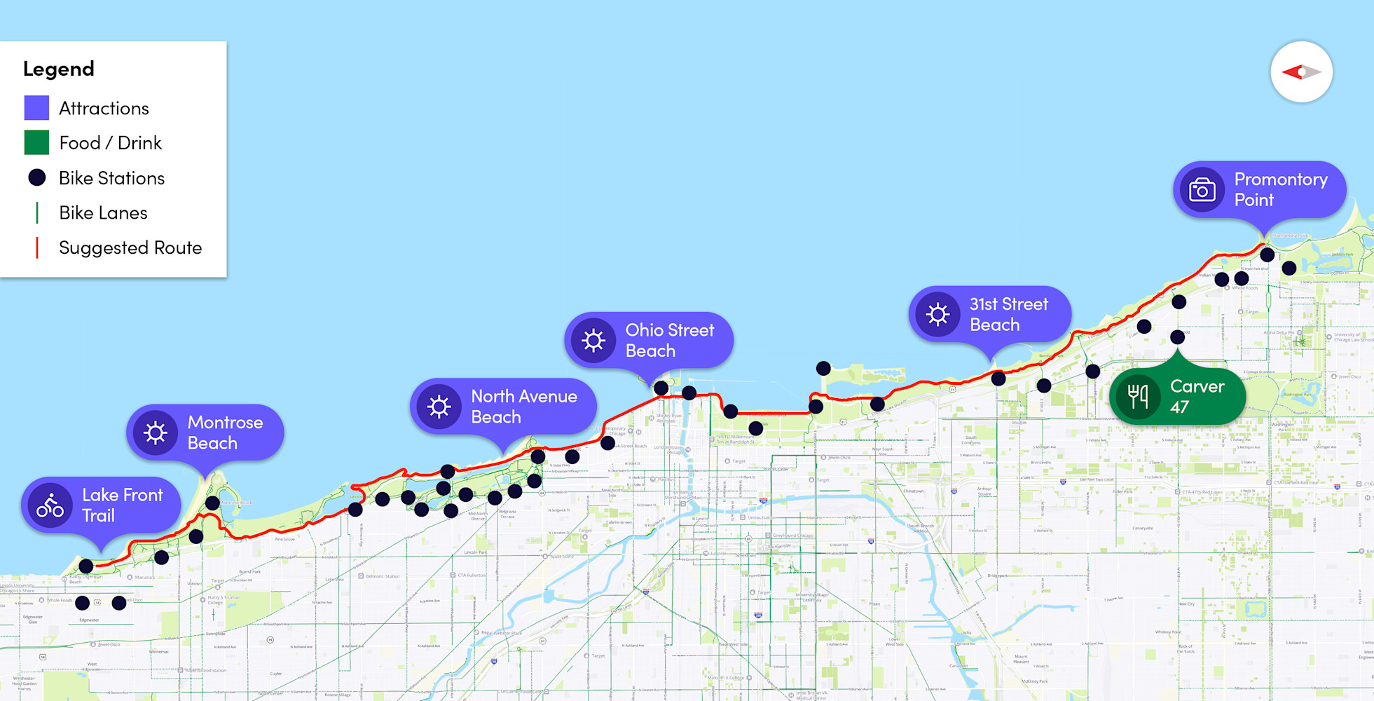 The best bike routes in NYC, San Francisco, Chicago, and DC