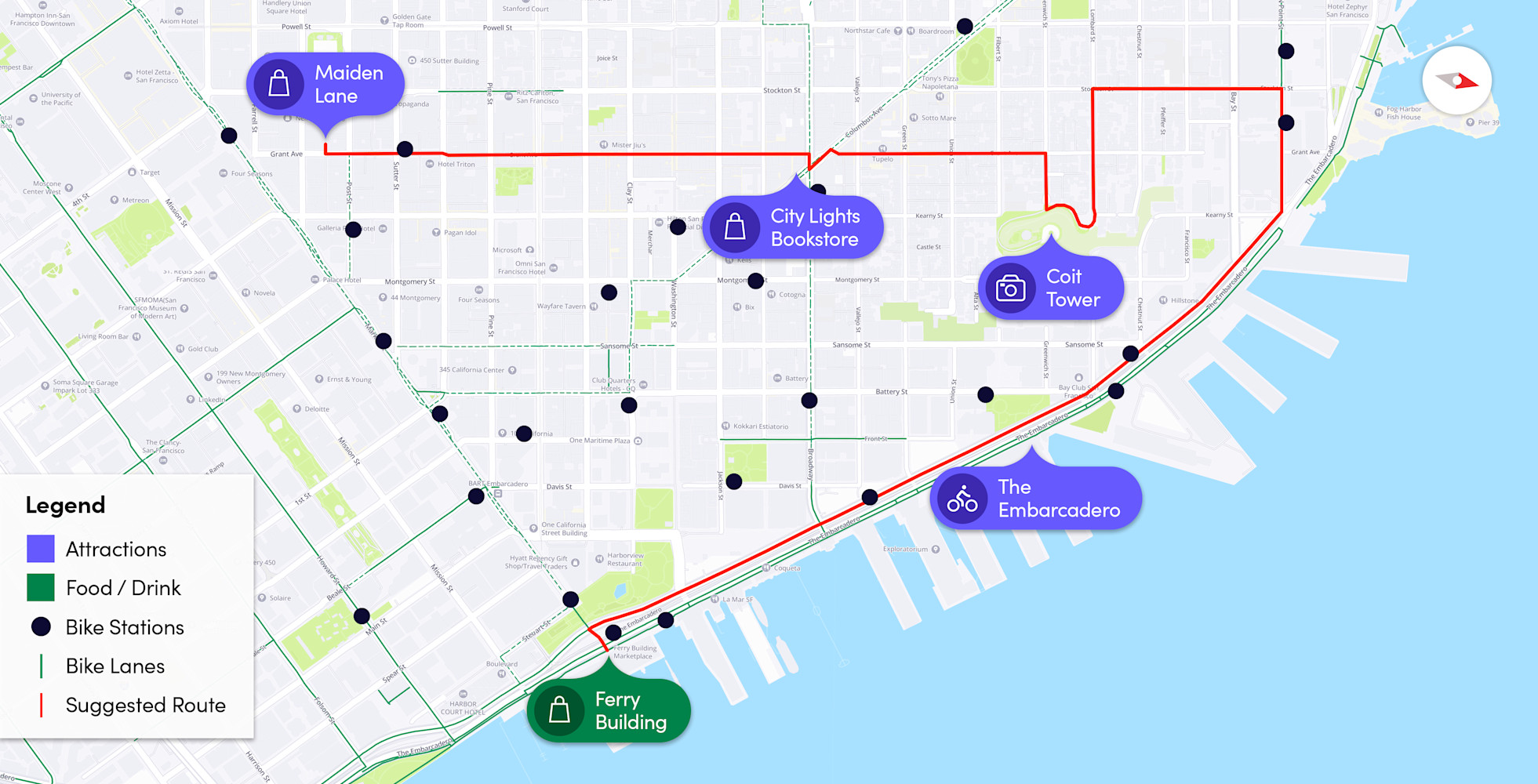 The best bike routes in NYC, San Francisco, Chicago, and DC