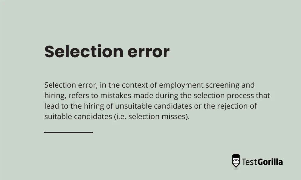 How to minimize selection error during hiring – TG