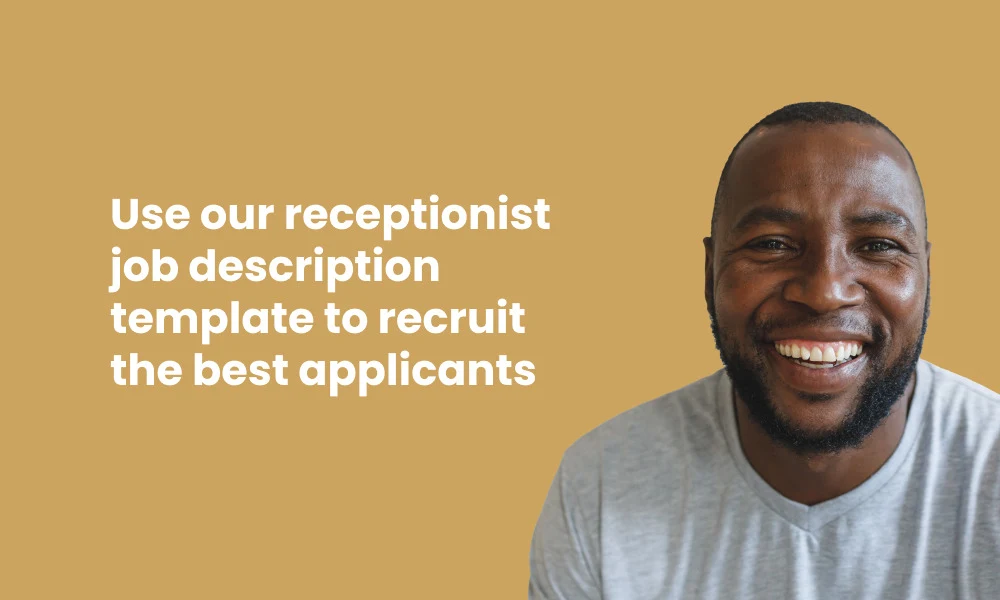 Receptionist job description template - TestGorilla