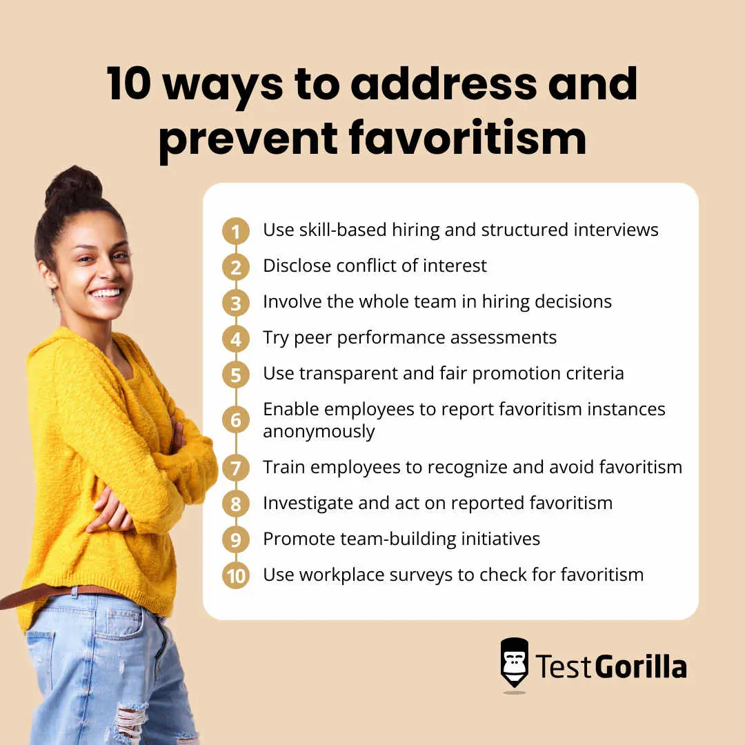 10 solutions to favoritism in the workplace for HR leaders - TG