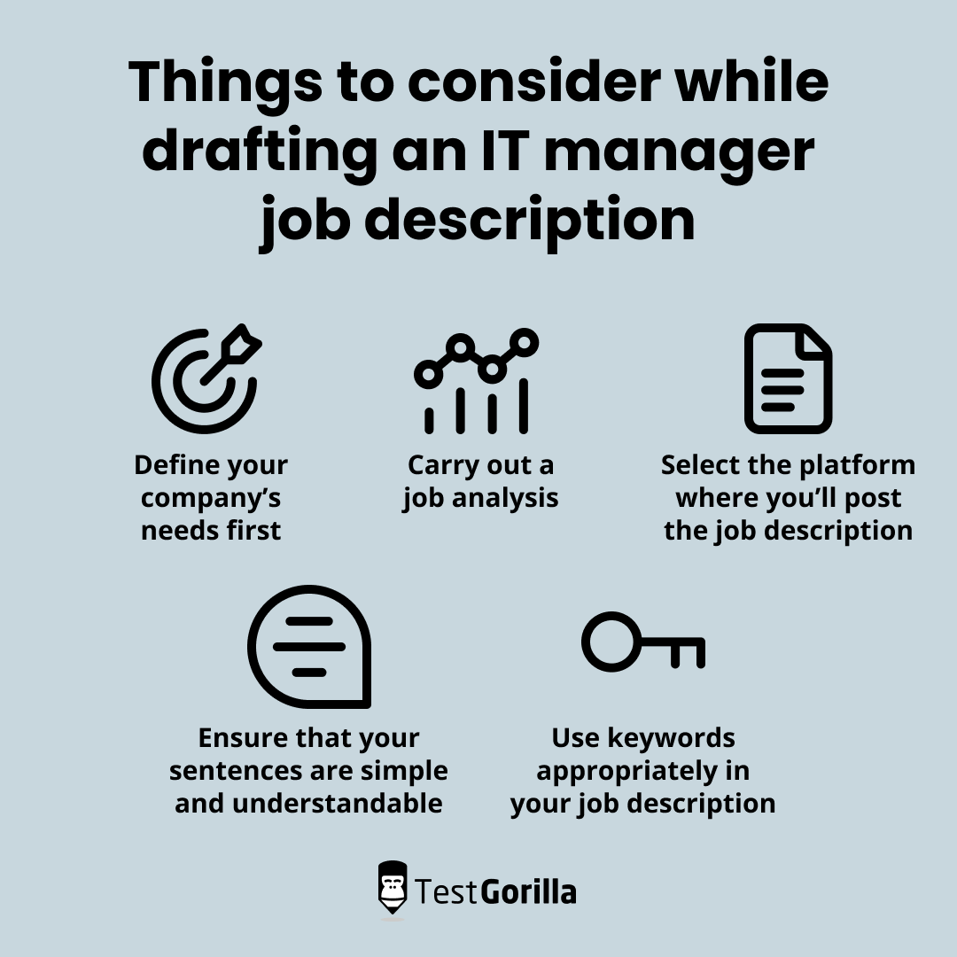 IT manager job description template to hire the best - TestGorilla