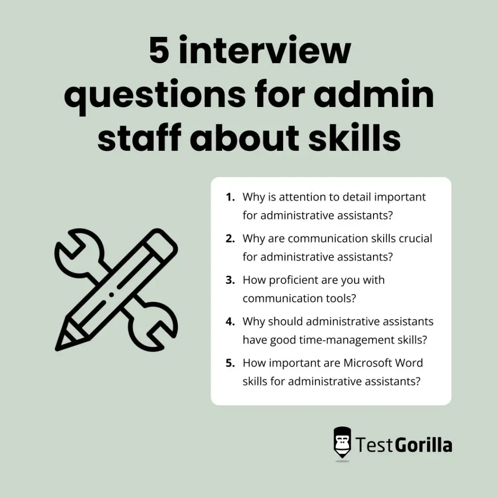 30 engaging interview questions for interviewing admin staff