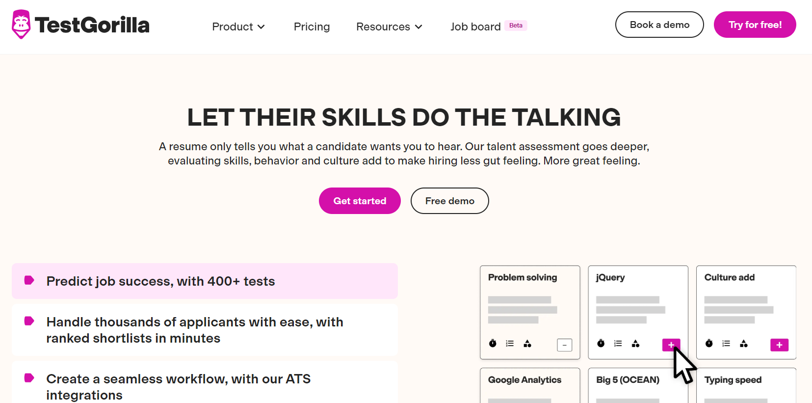 TestGorilla vs. Wonderlic (formerly WonScore) - TG