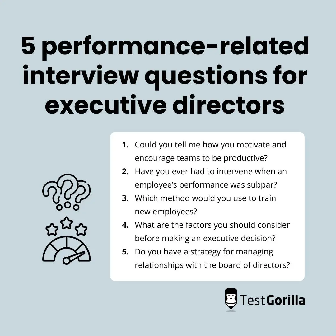 60 insightful interview questions for executive directors - TestGorilla