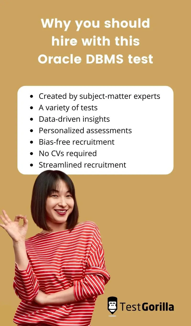 Oracle online assessment | Skills test by TestGorilla