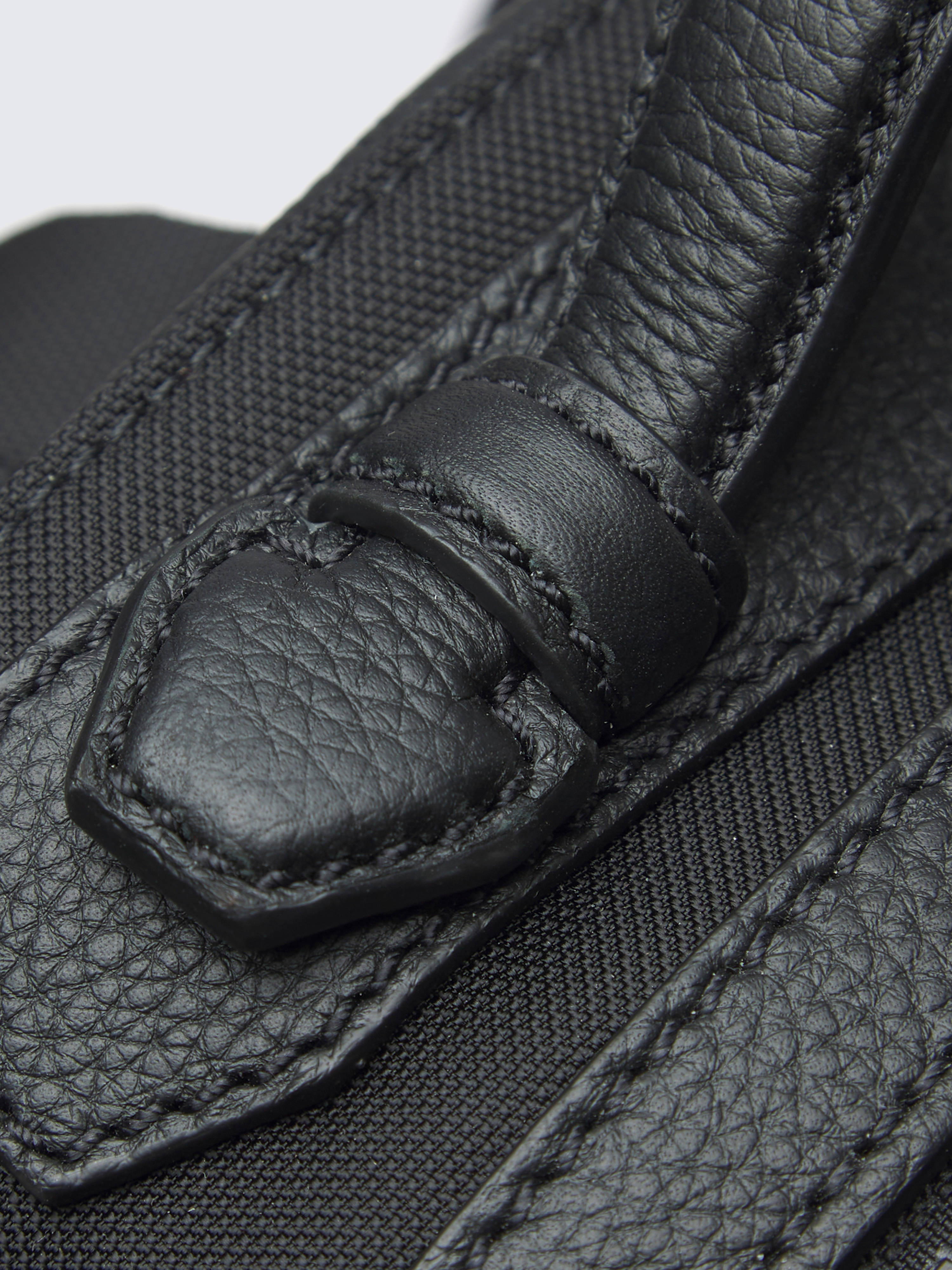 Black Nylon And Grained Leather Backpack Brioni® Ae Official Store