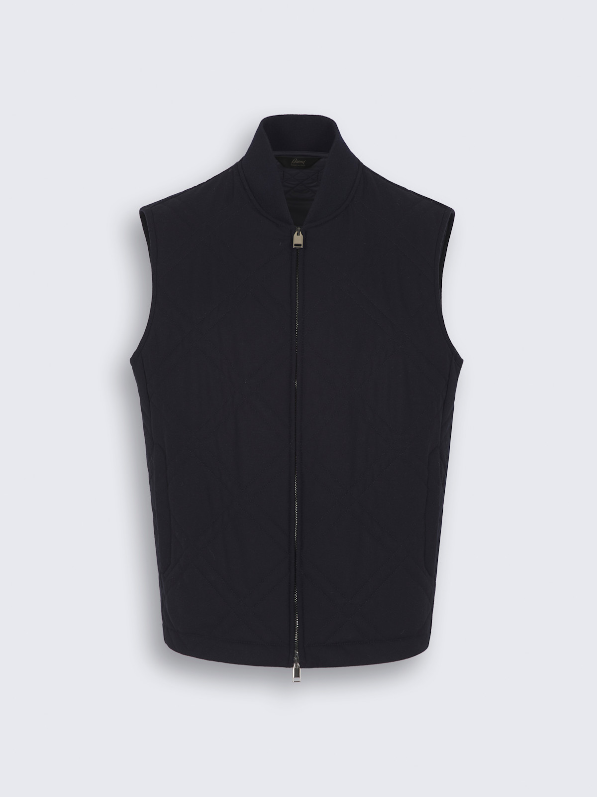 Midnight blue technical cashmere quilted vest