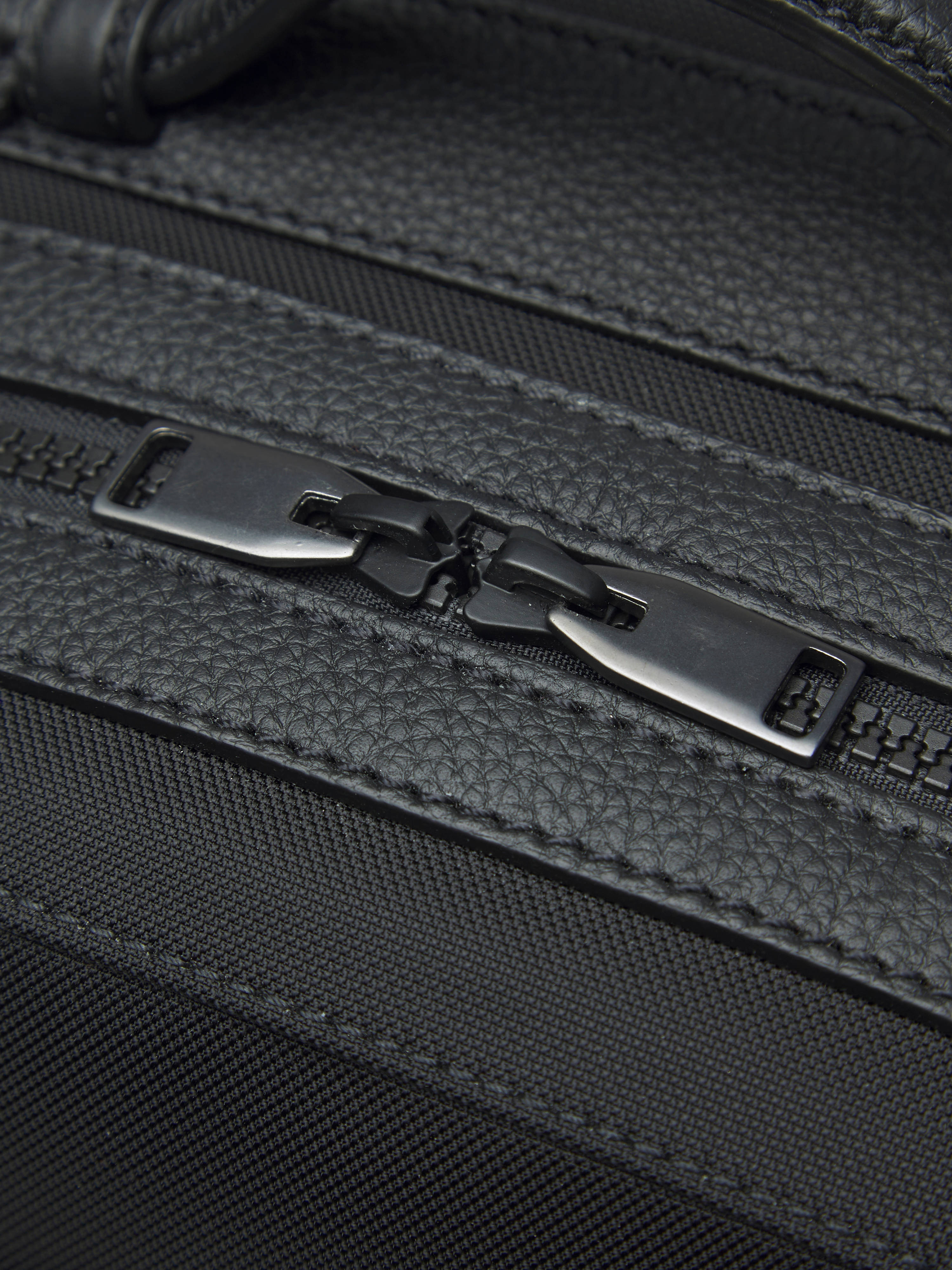 Black Nylon And Grained Leather Backpack Brioni® Au Official Store