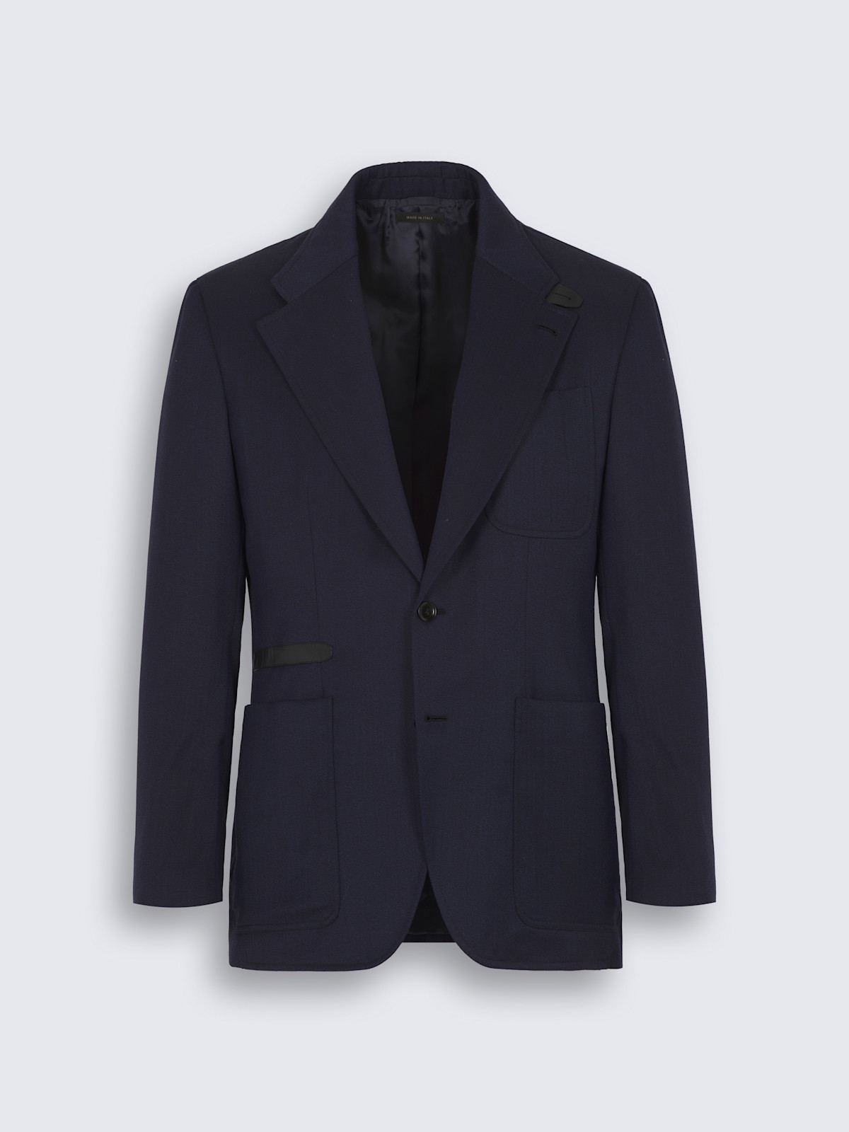 Navy blue cavalry wool twill Travel jacket