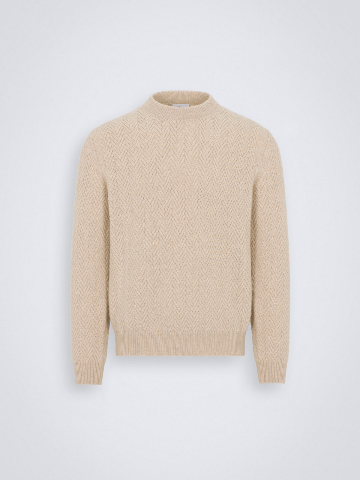 Beige cashmere and vicuña sweater