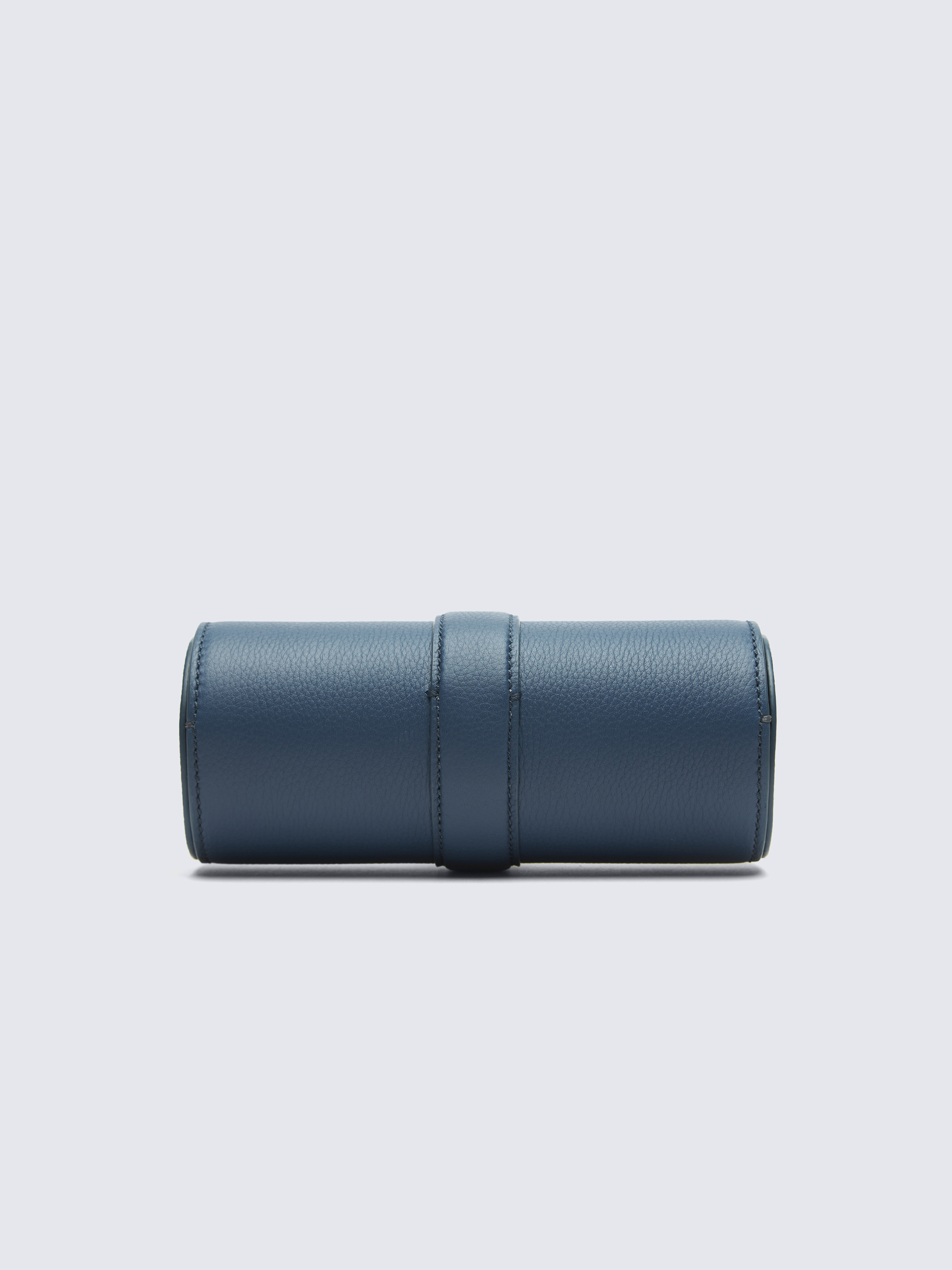 Sapphire blue grained leather watch case | Brioni® us Official Store