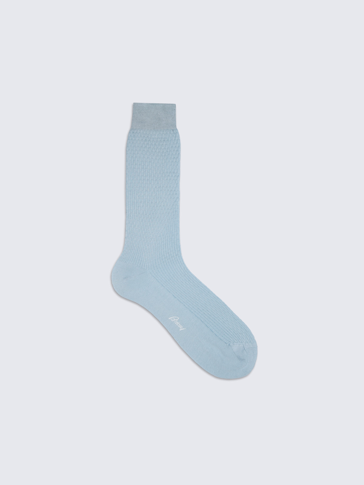 Light blue cotton Trama weave socks
