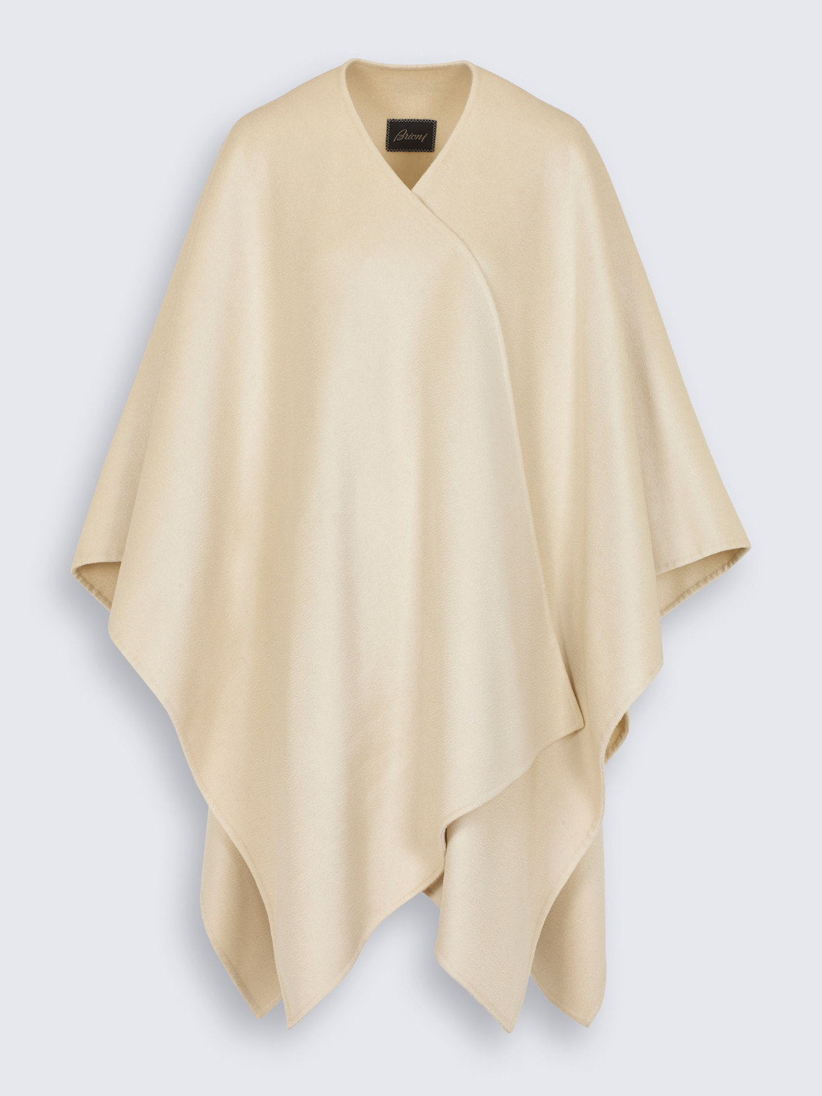 Ivory white cashmere double-splittable cape