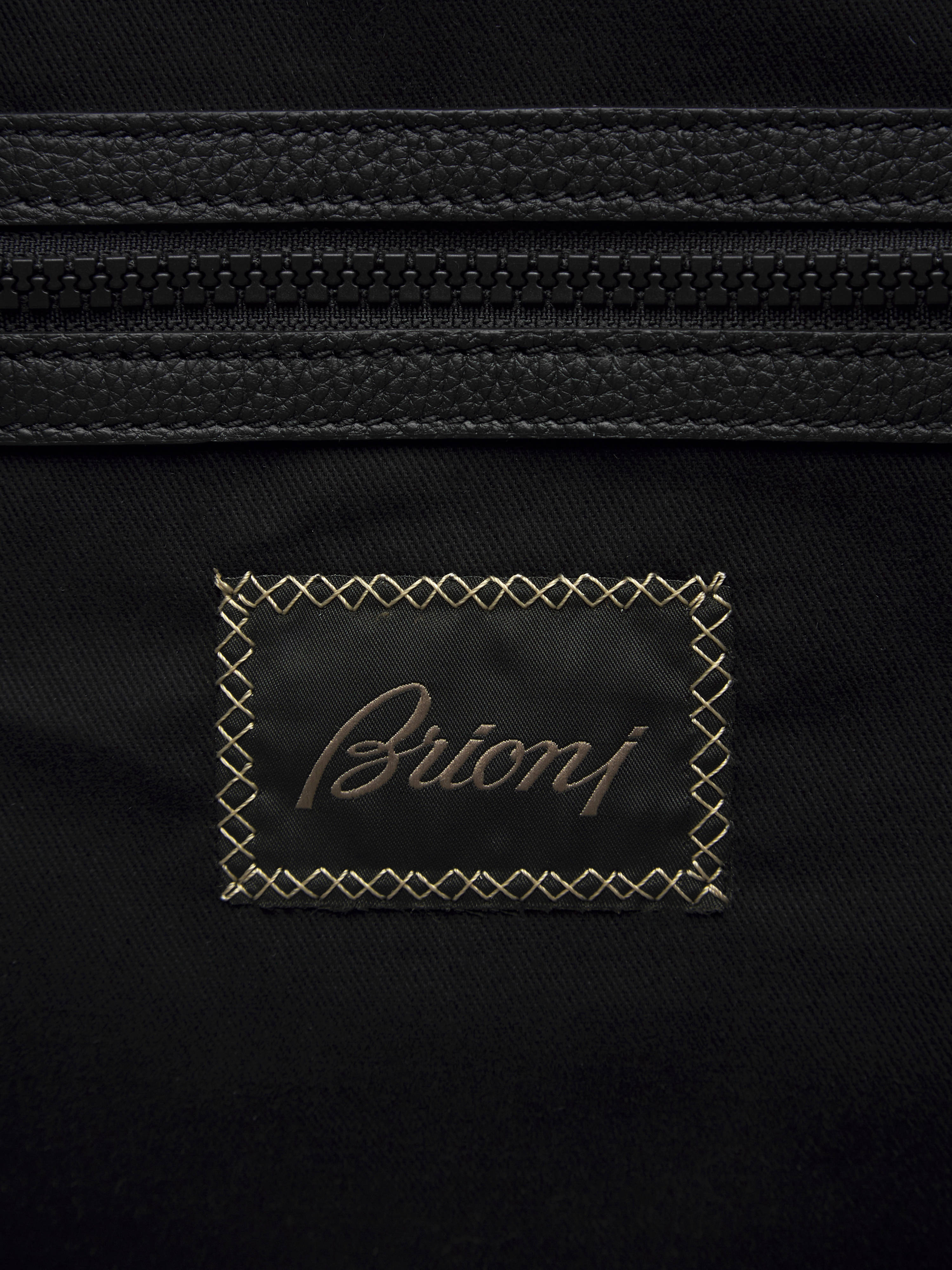Black Nylon And Grained Leather City Bag Brioni® Ww Official Store