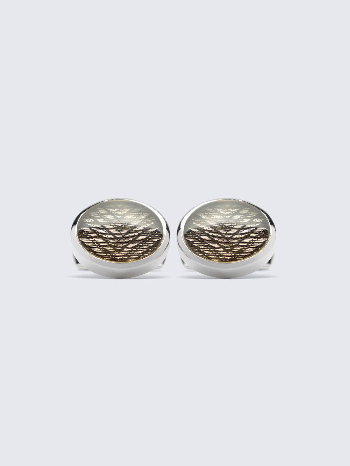 Rounded 24K gold and silk cufflinks | Brioni® WW Official Store