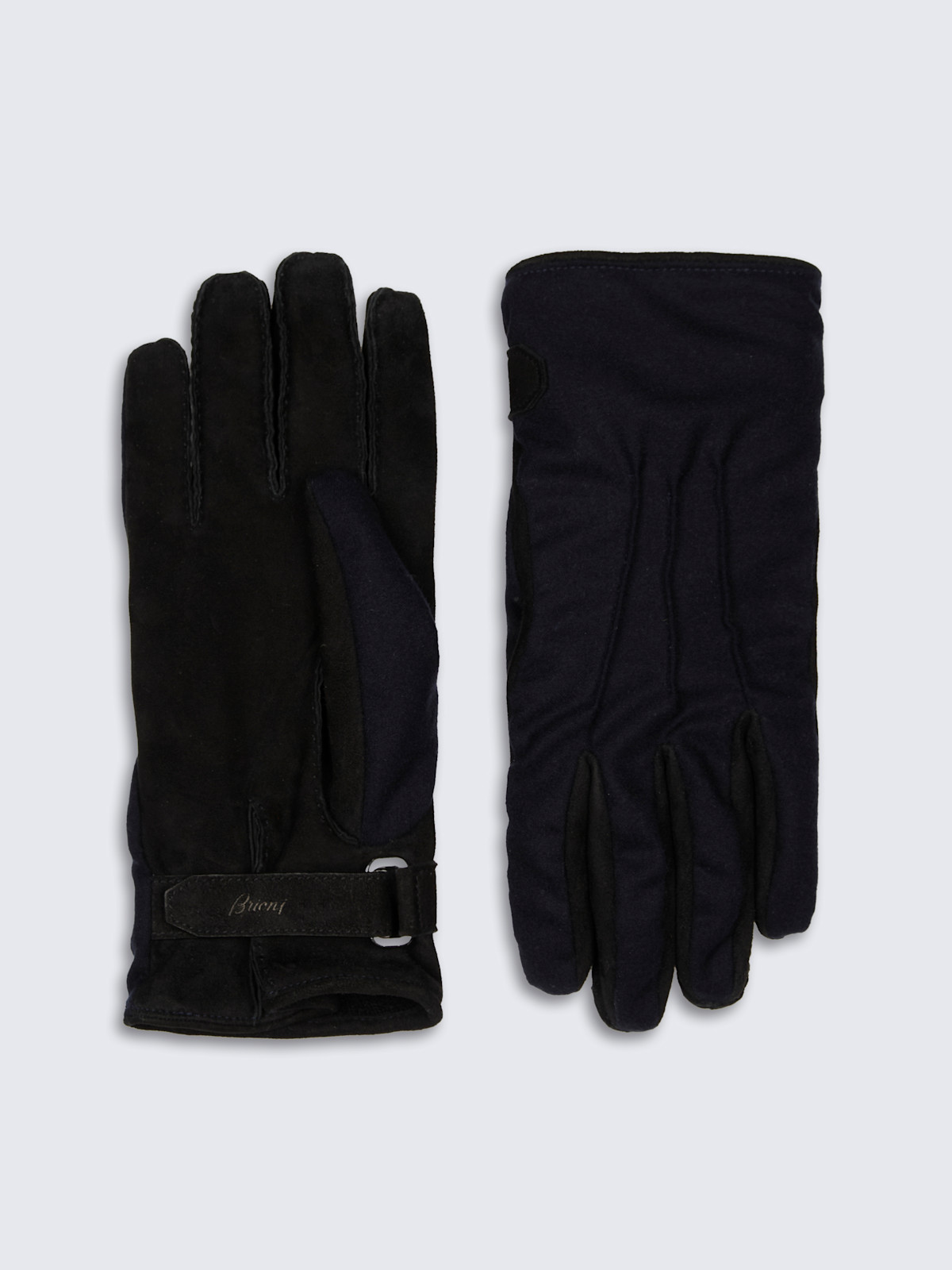 Midnight blue suede gloves