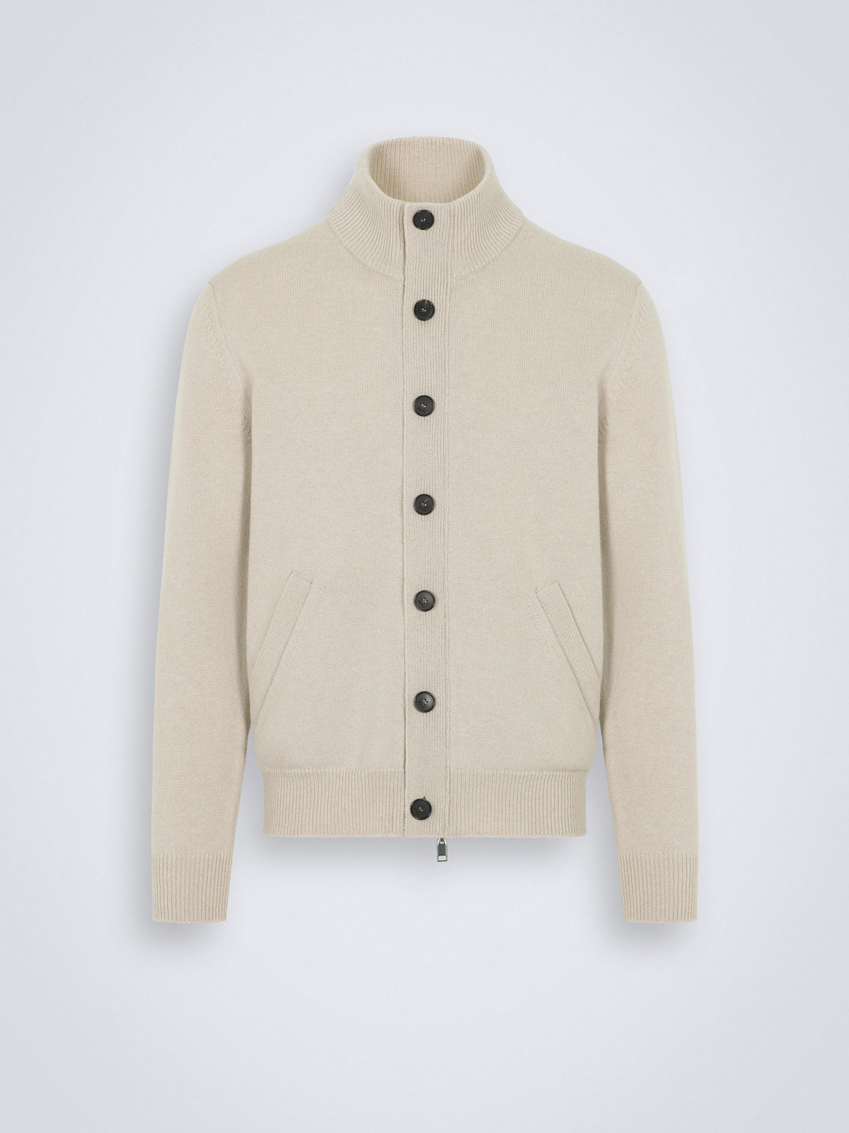 Beige cashmere blouson