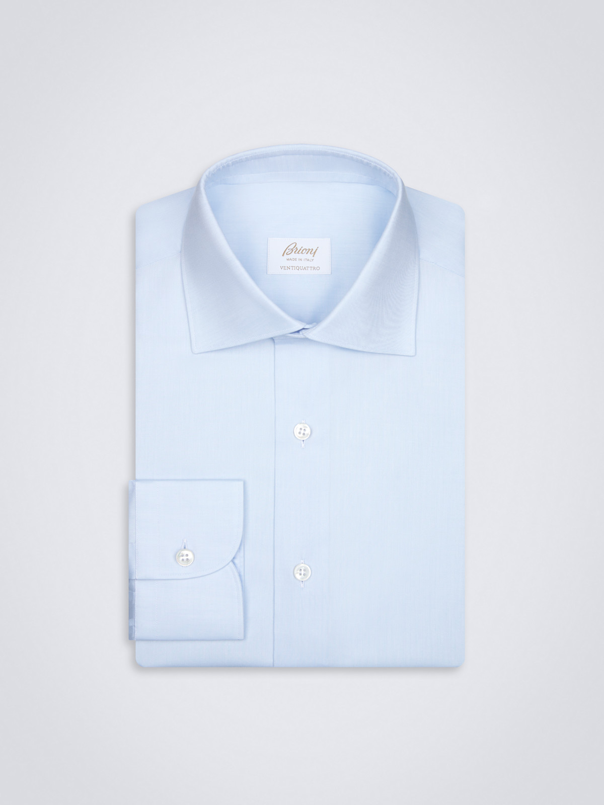 Essential light blue organic cotton formal shirt
