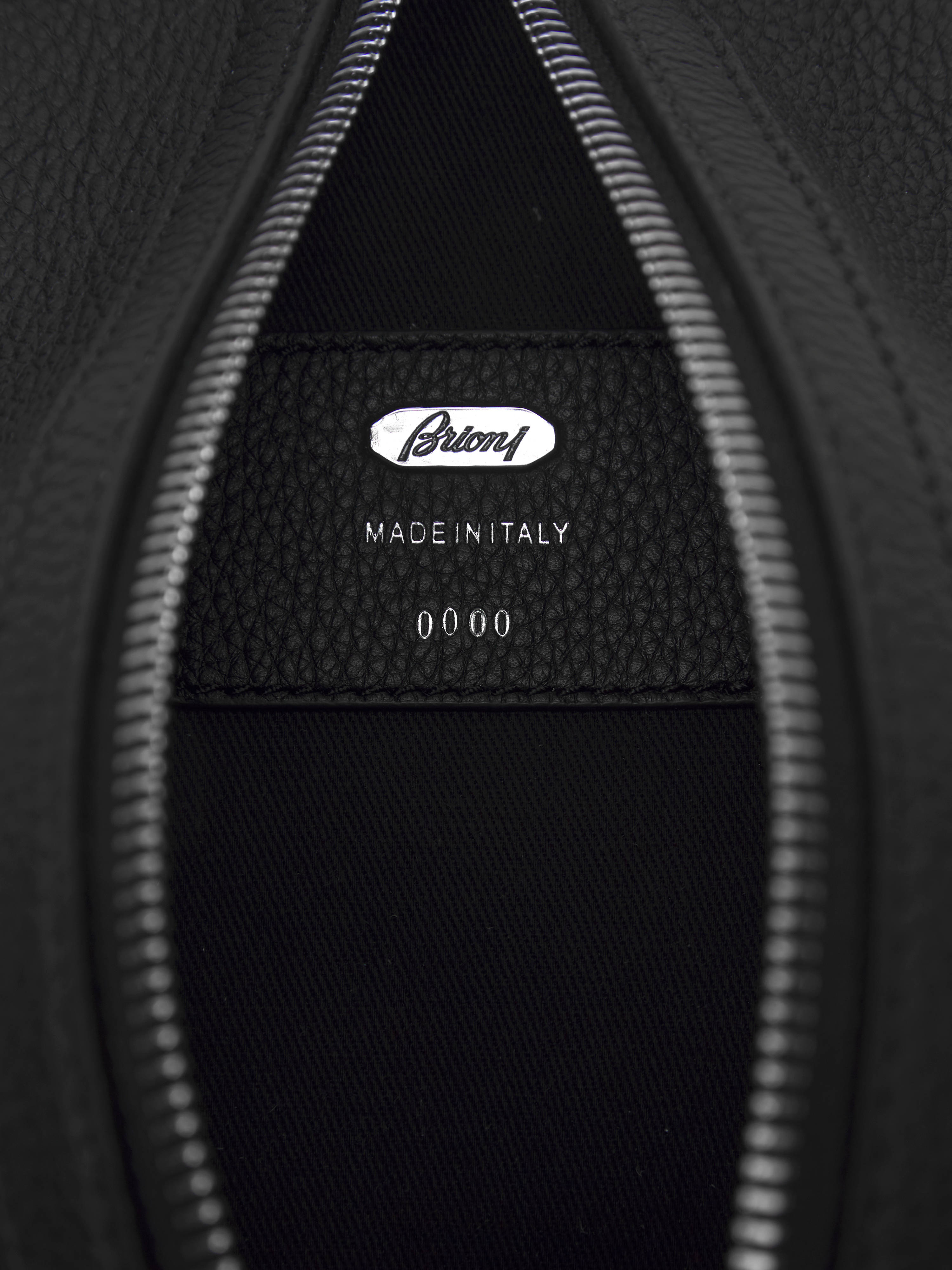 Black Grained Leather Sling Bag Brioni® Us Official Store