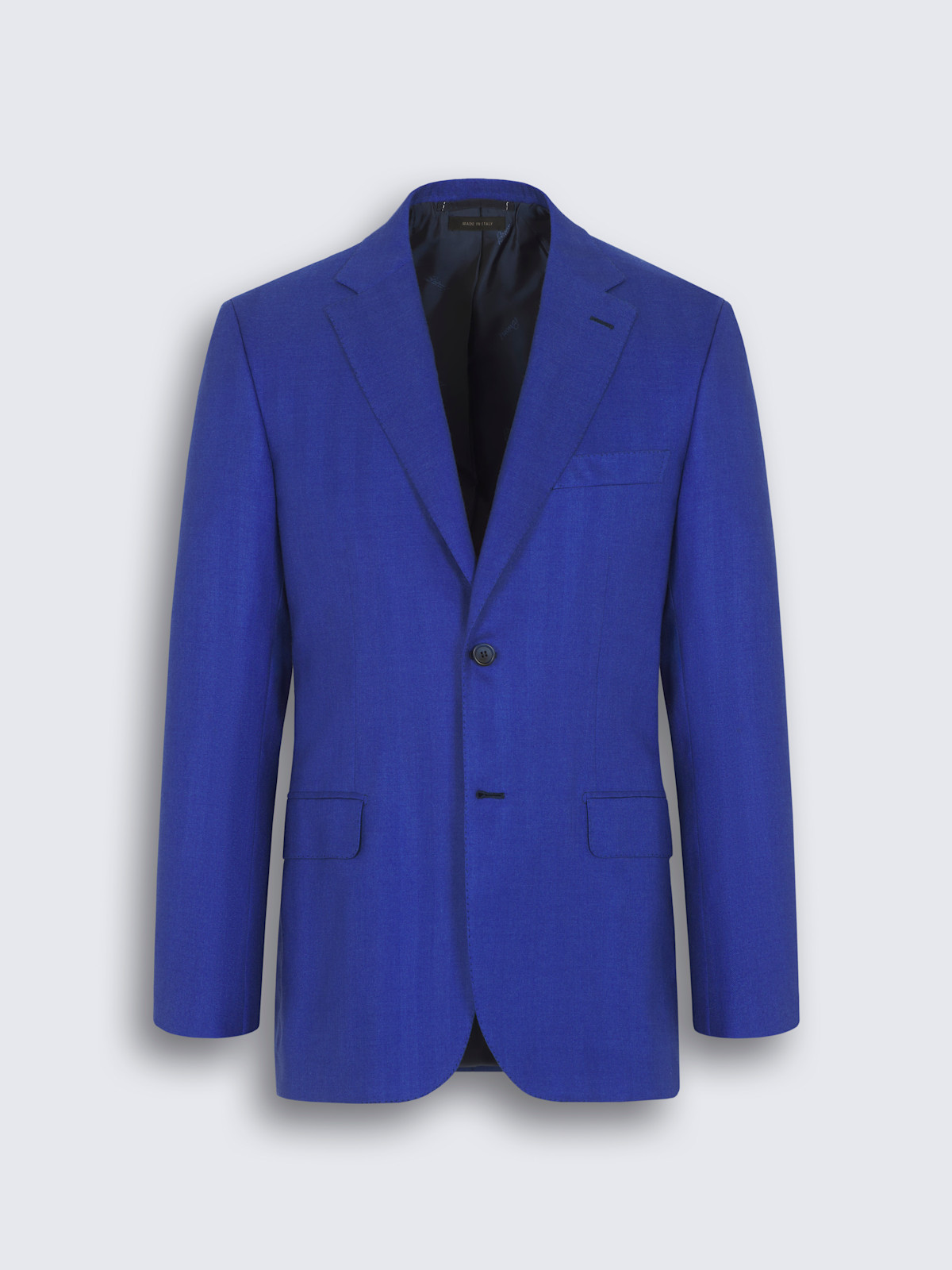 Royal blue herringbone cashmere and silk Ravello blazer