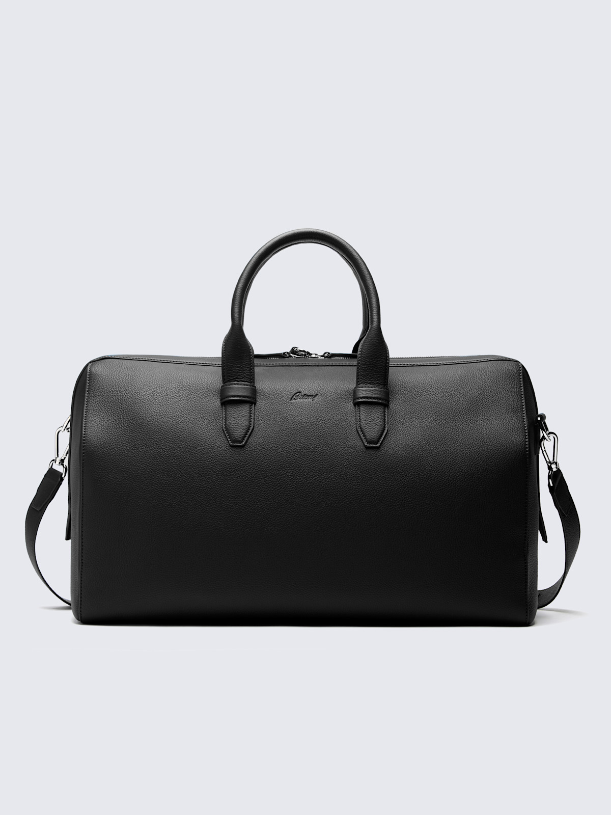 Black grained leather duffle bag | Brioni® US Official Store