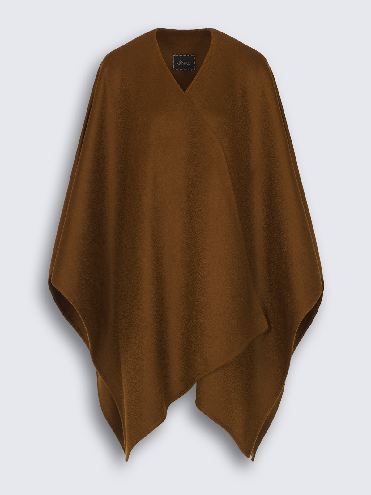 Brown cashmere double splittable cape