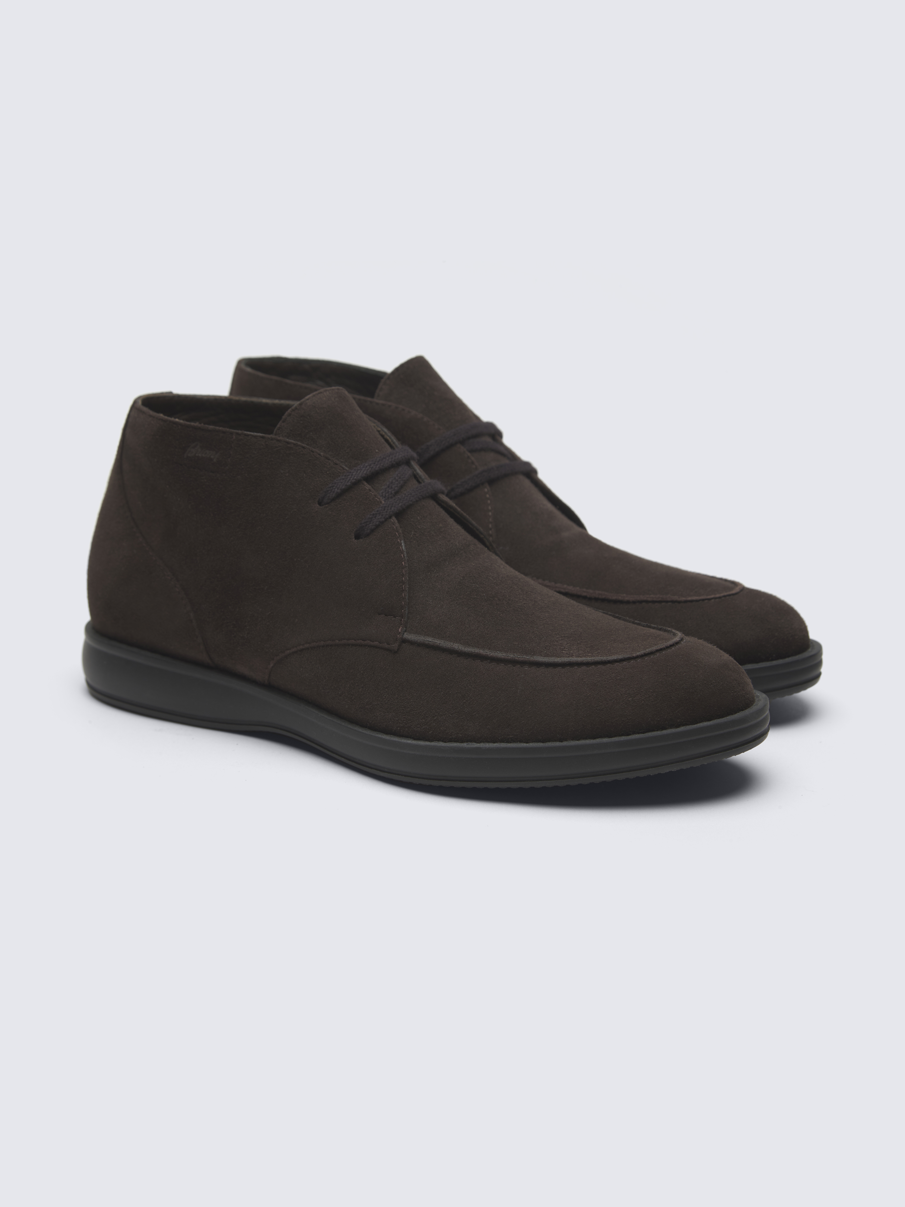 Dark brown suede Journey desert boots | Brioni® US Official Store