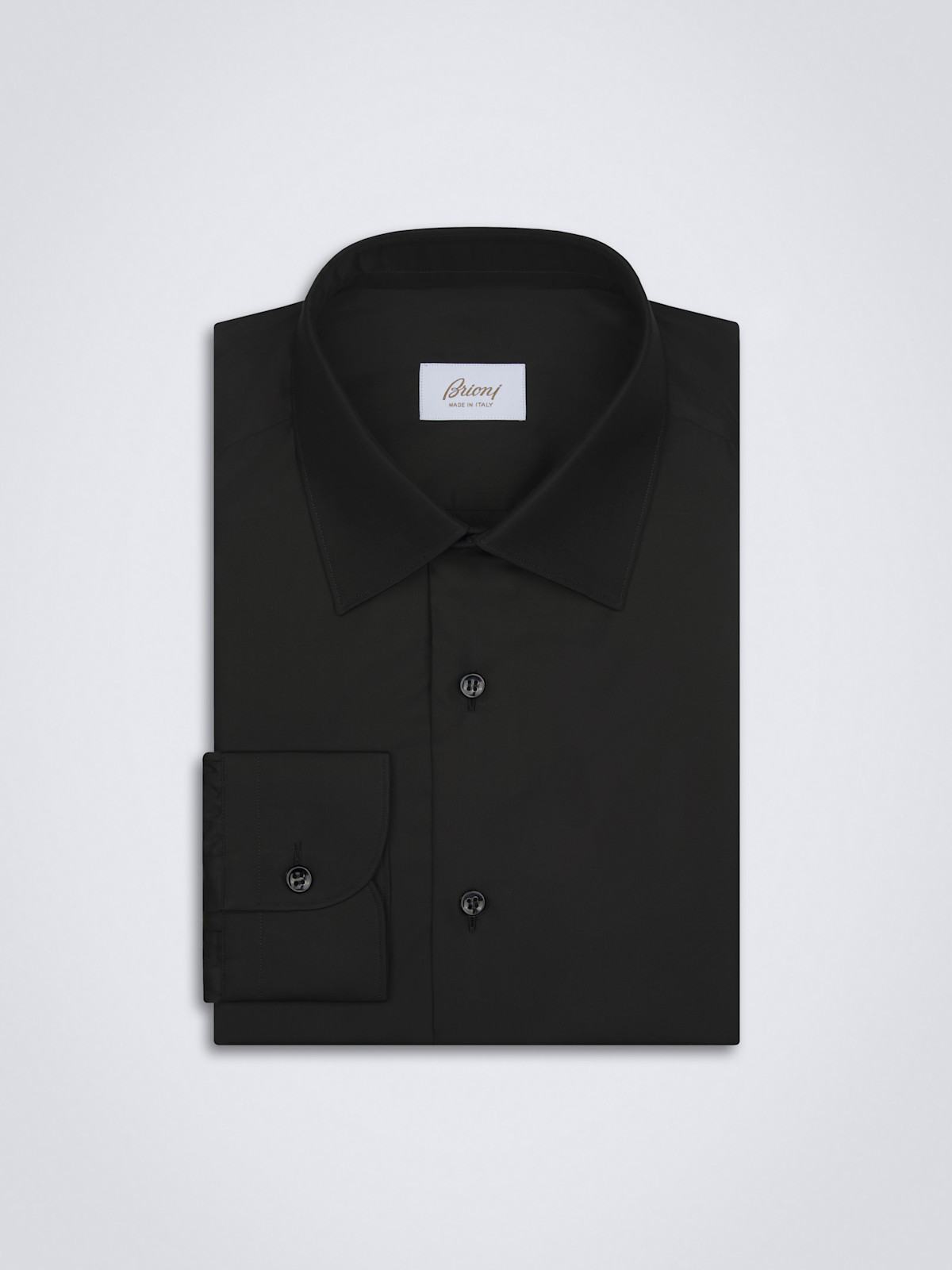 Essential black cotton formal shirt | Brioni® US Official Store