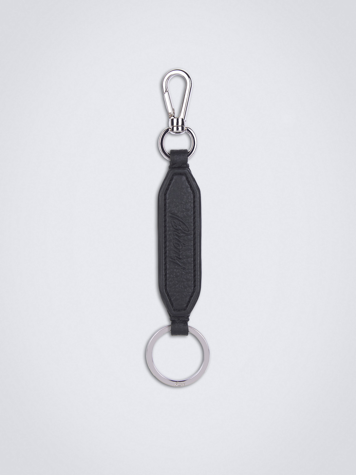 Black grained leather key holder | Brioni® US Official Store