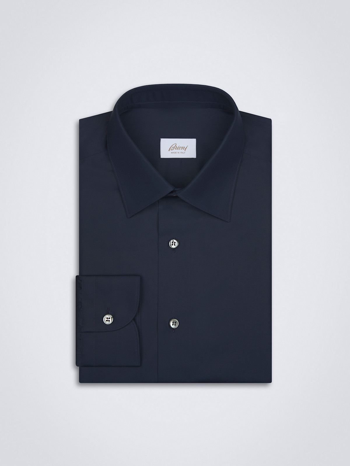 Essential navy blue cotton formal shirt
