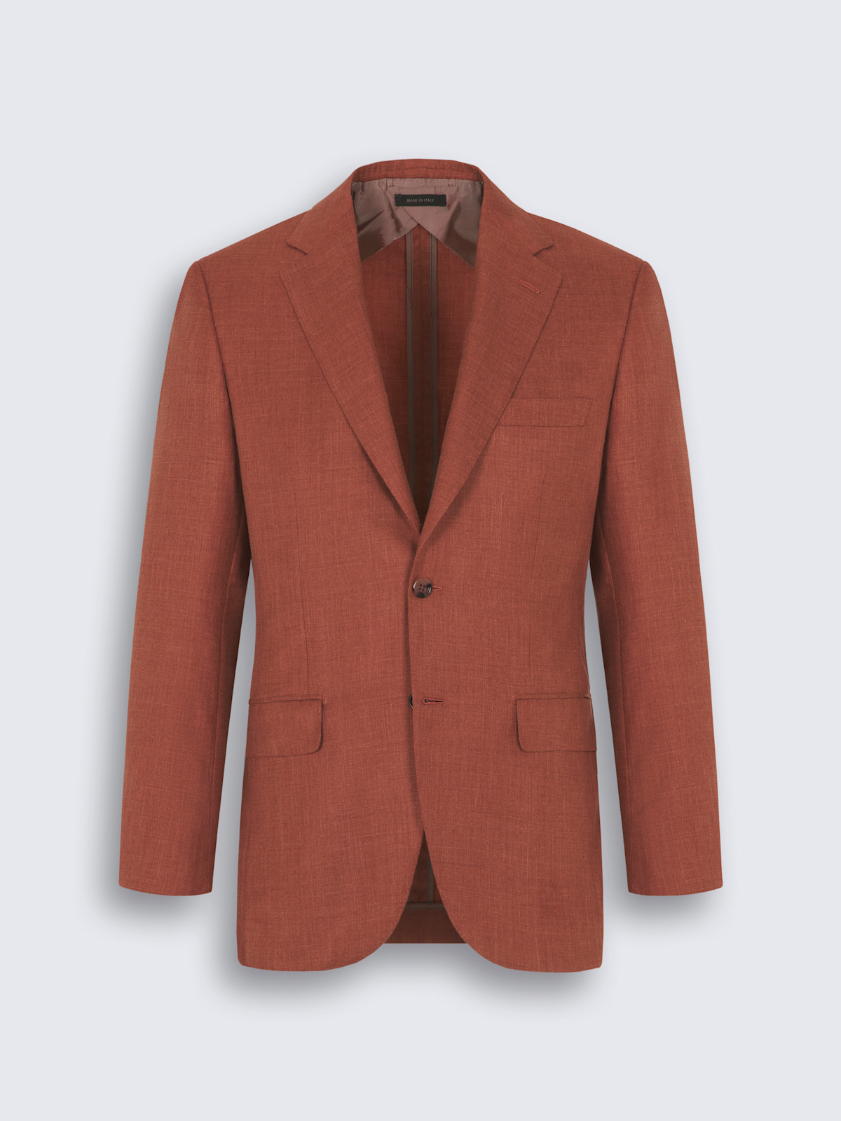 Zefiro pompeian red silk, cashmere linen Plume blazer