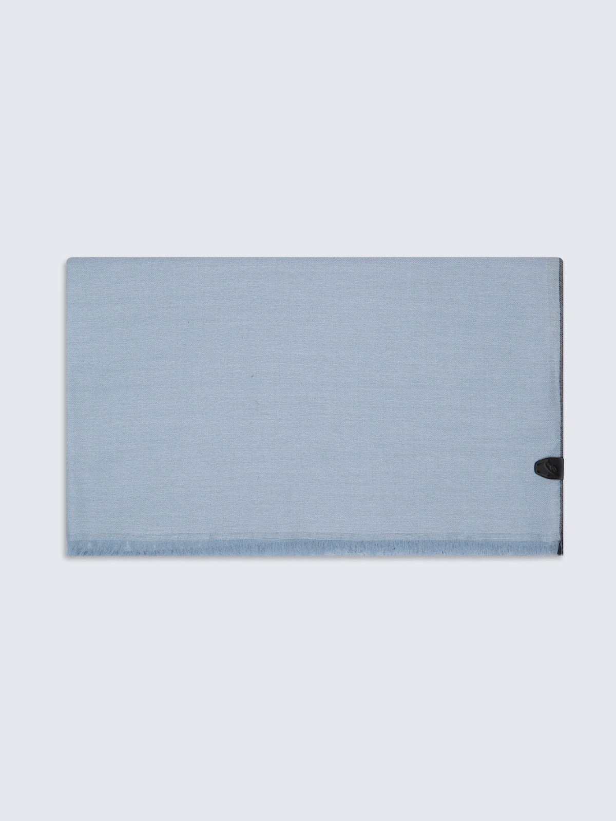 Sky blue wool, cashmere and silk scarf