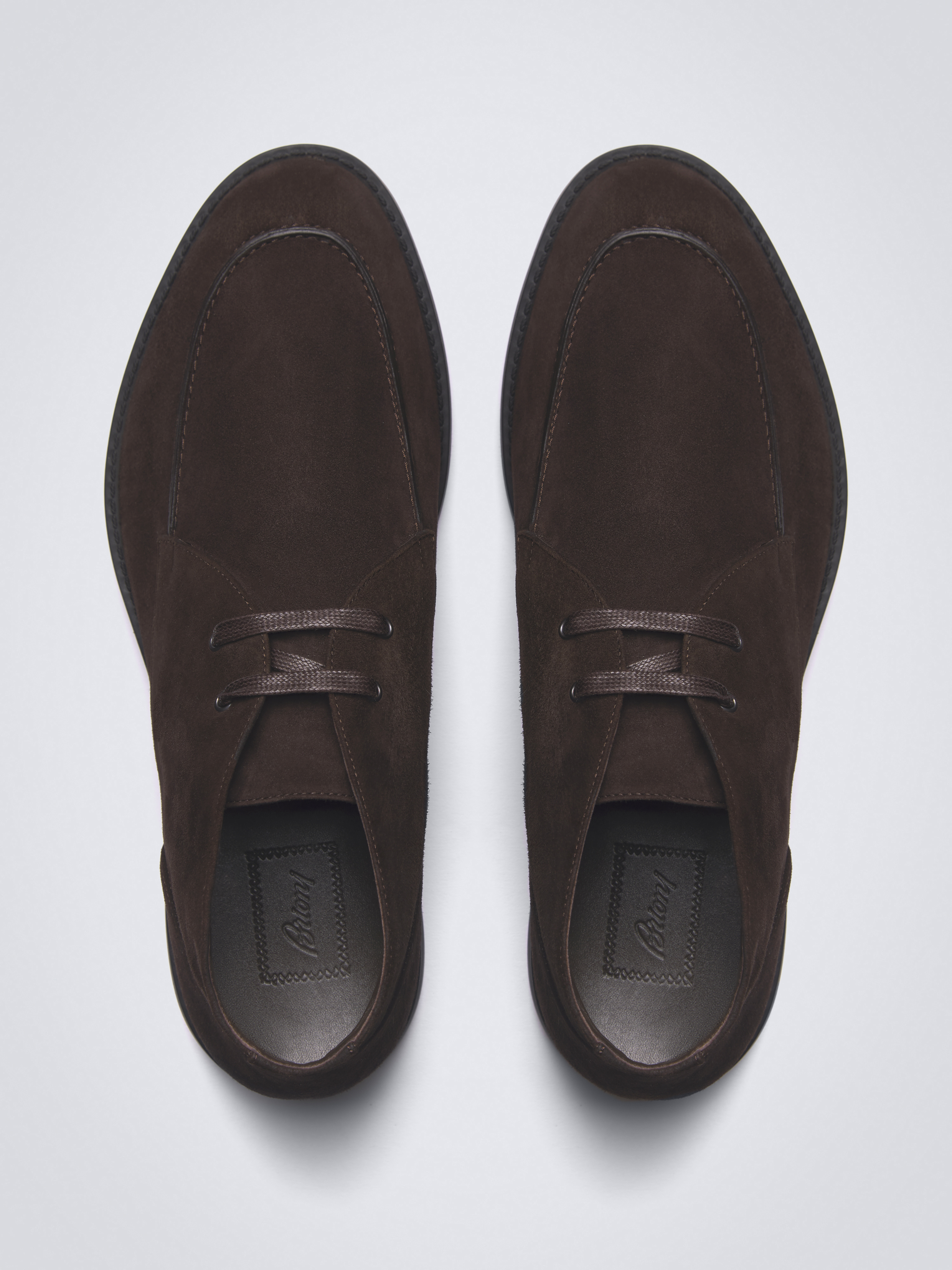 Dark brown suede Journey desert boots | Brioni® US Official Store