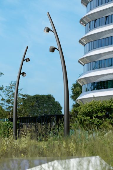 Arched luminaire poles · BEGA