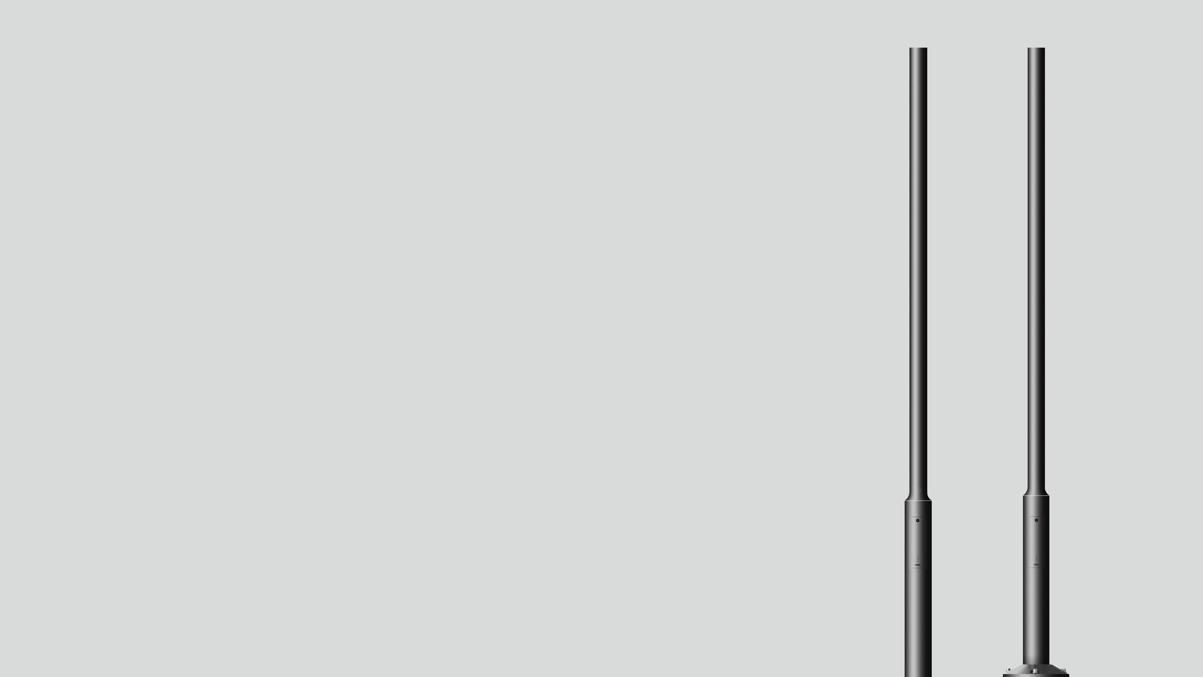 Cylindrically stepped aluminium luminaire poles · BEGA