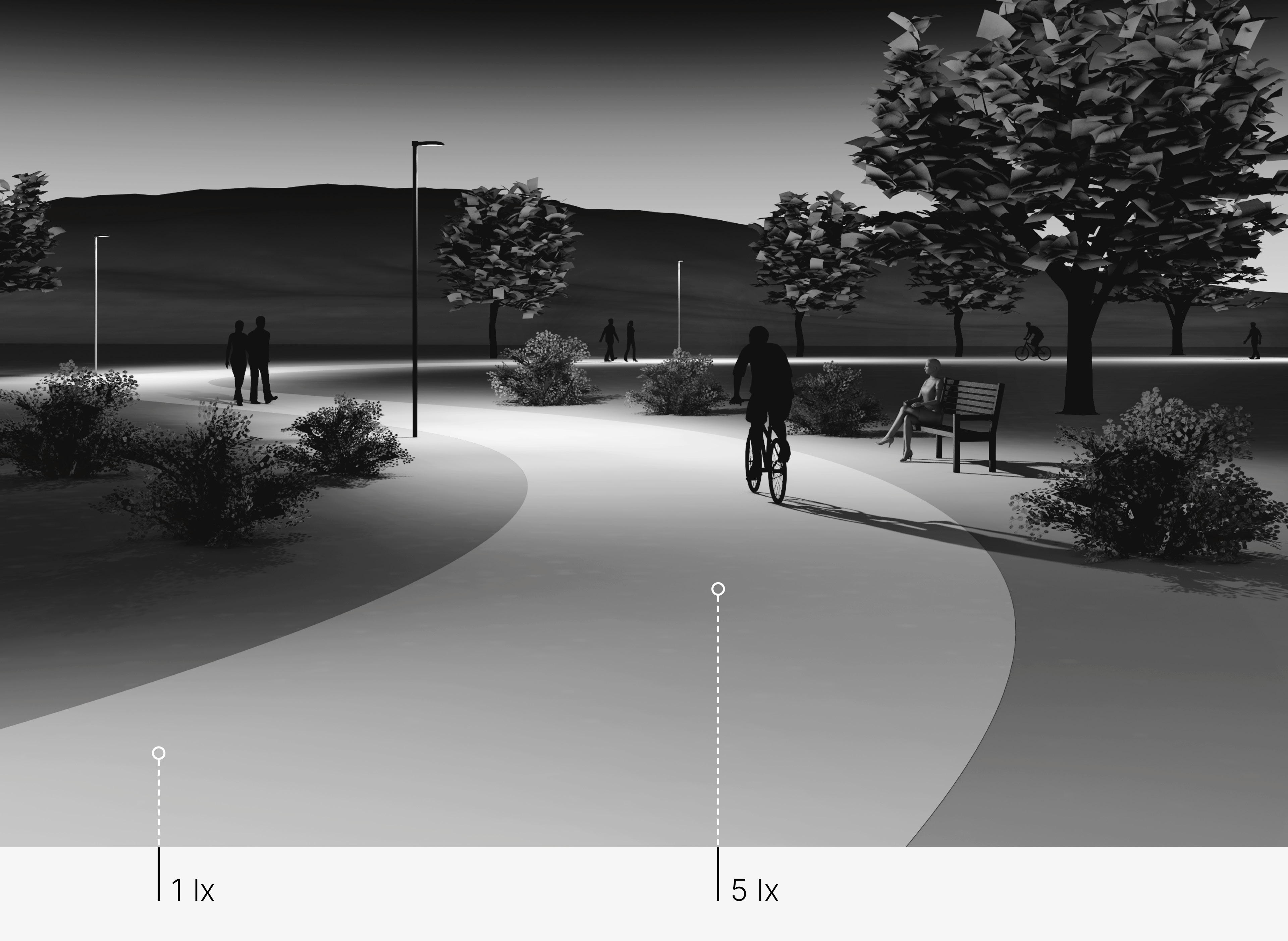 Pedestrian walkway/cycle path · BEGA