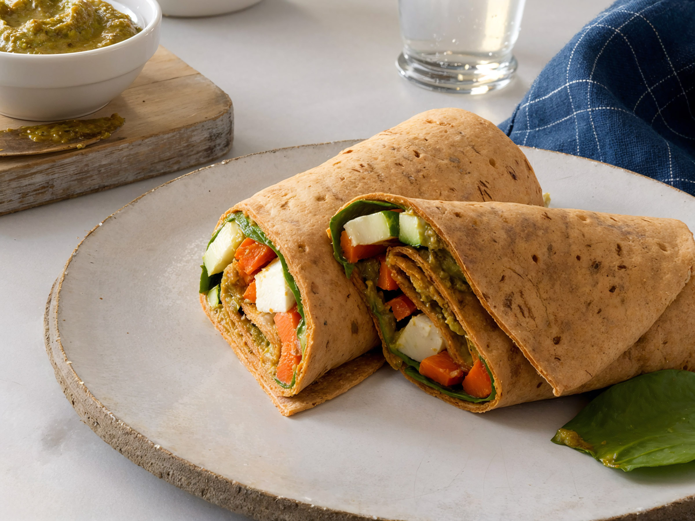 Wrap di verdure arrostite con Pesto alla genovese e feta | Barilla