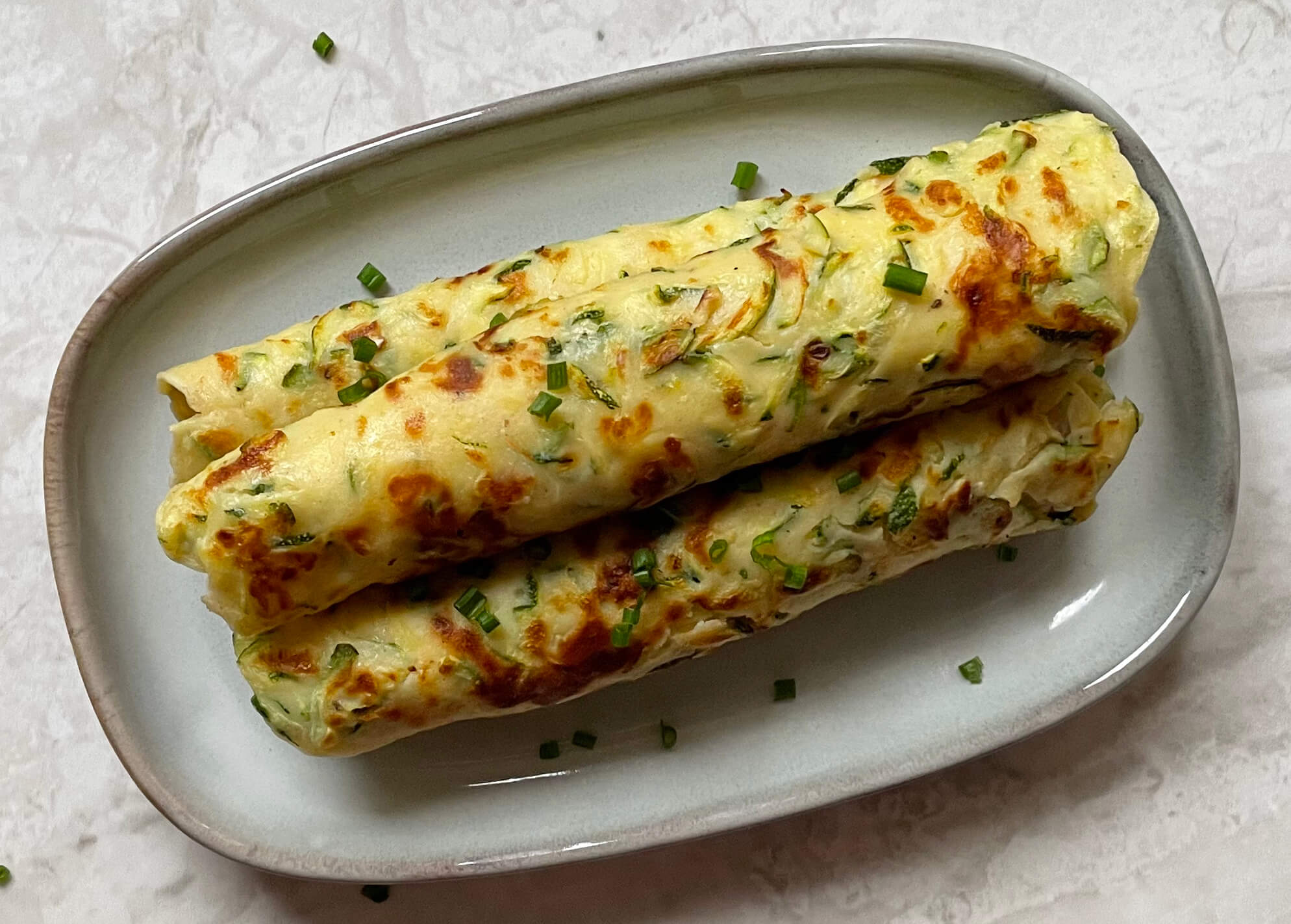 Delicious Zucchini Crepes with Cream Cheese & Ham: Easy and Healthy ...