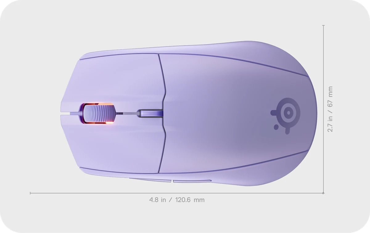 SteelSeries Rival 3 Gen 2 無線電競滑鼠 - Lavender 薰衣草紫色