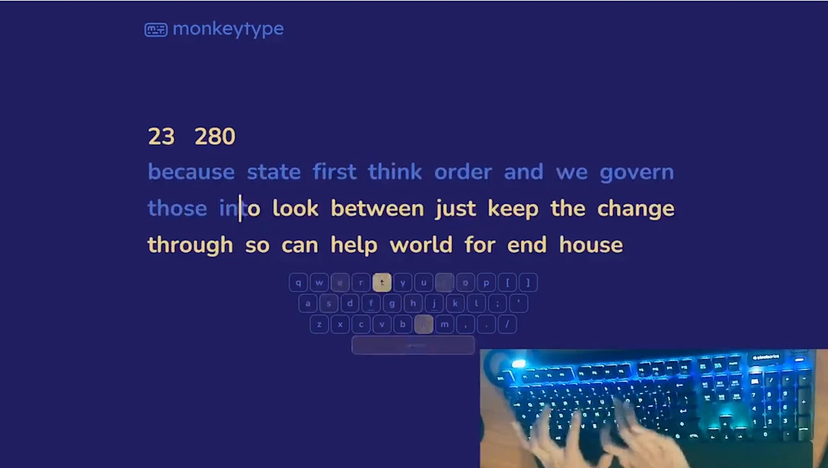 Typing World Record Done on a SteelSeries Keyboard