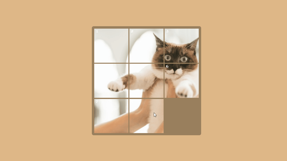 【React】ドラッグ＆ドロップで遊べるスライドパズルを作る その2「ピースをドラッグ＆ドロップで動かす」 | ツクログネット