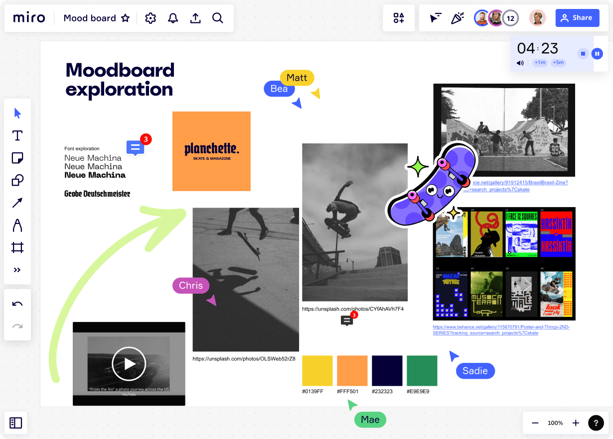 Creador de moodboards gratuitos para creativos | Miro