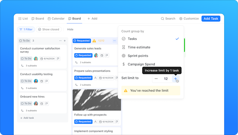Streamline workflows with Board view