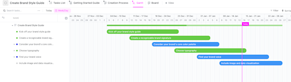 Gantt Chart Templates for Design Projects
